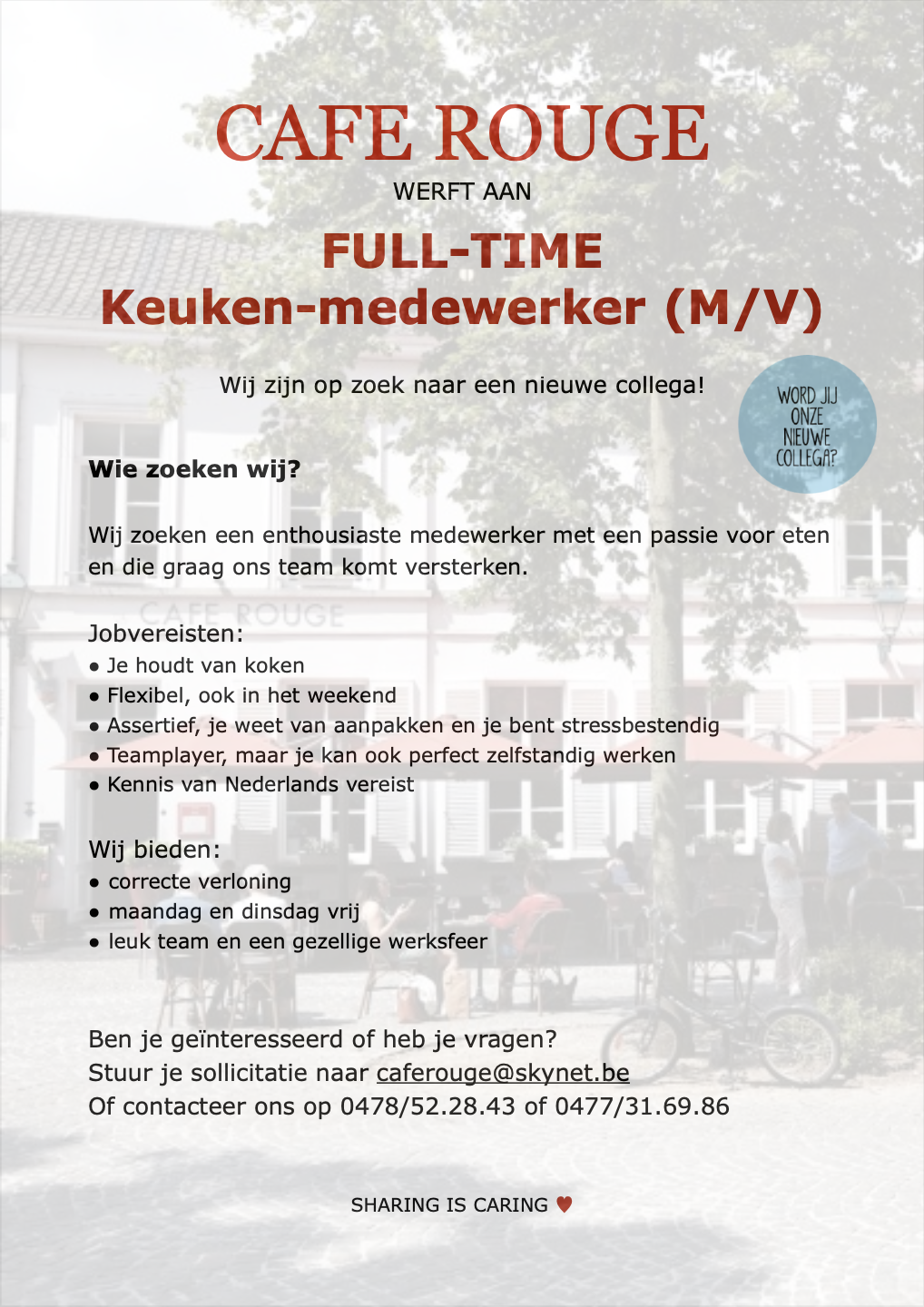 Contact – Cafe Rouge